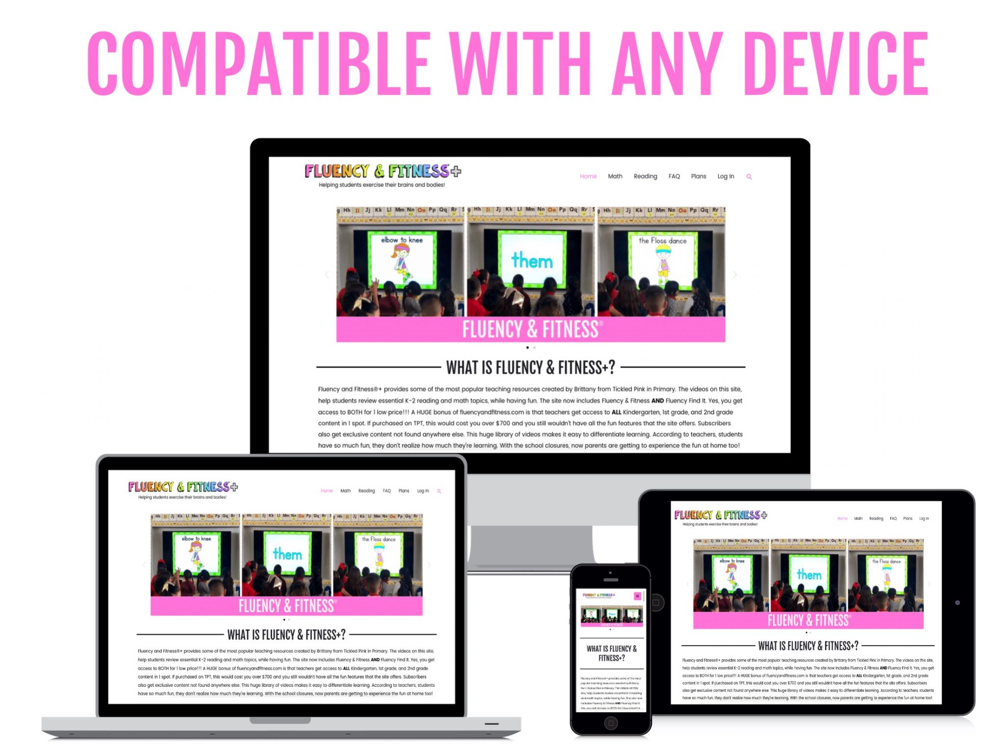 Fluency & Fitness+ Educational Brain Breaks & Digital Task Cards